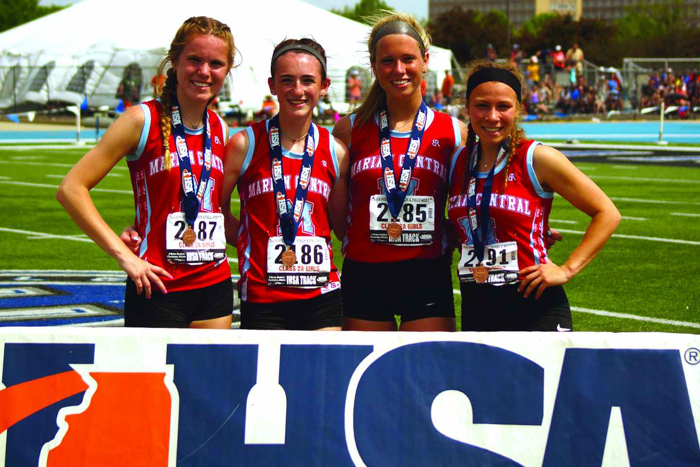 Marian girls medal at state track and field meet - The Woodstock ...