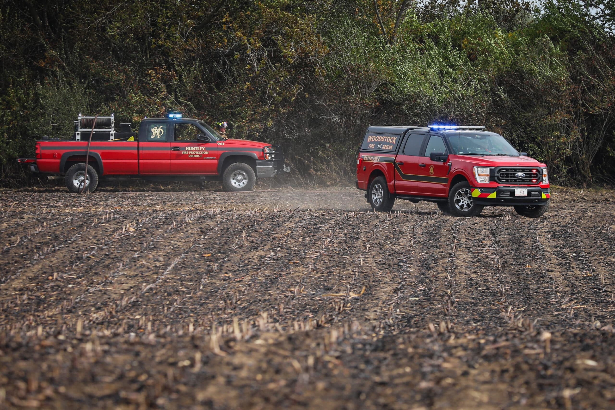 Fast-moving fire sweeps through cornfield off Steig Road - The ...